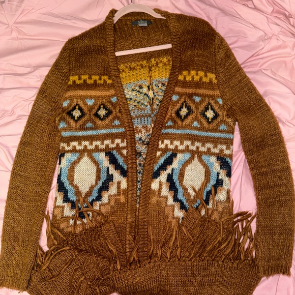 Sweaters | Western Cardigan Kimono Aztec Print Knitted | Poshmark